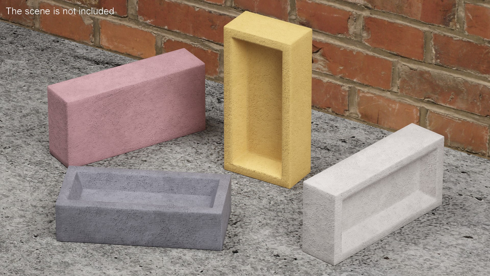 Frogged Sand Lime Bricks Set 3D model - TurboSquid 2148539