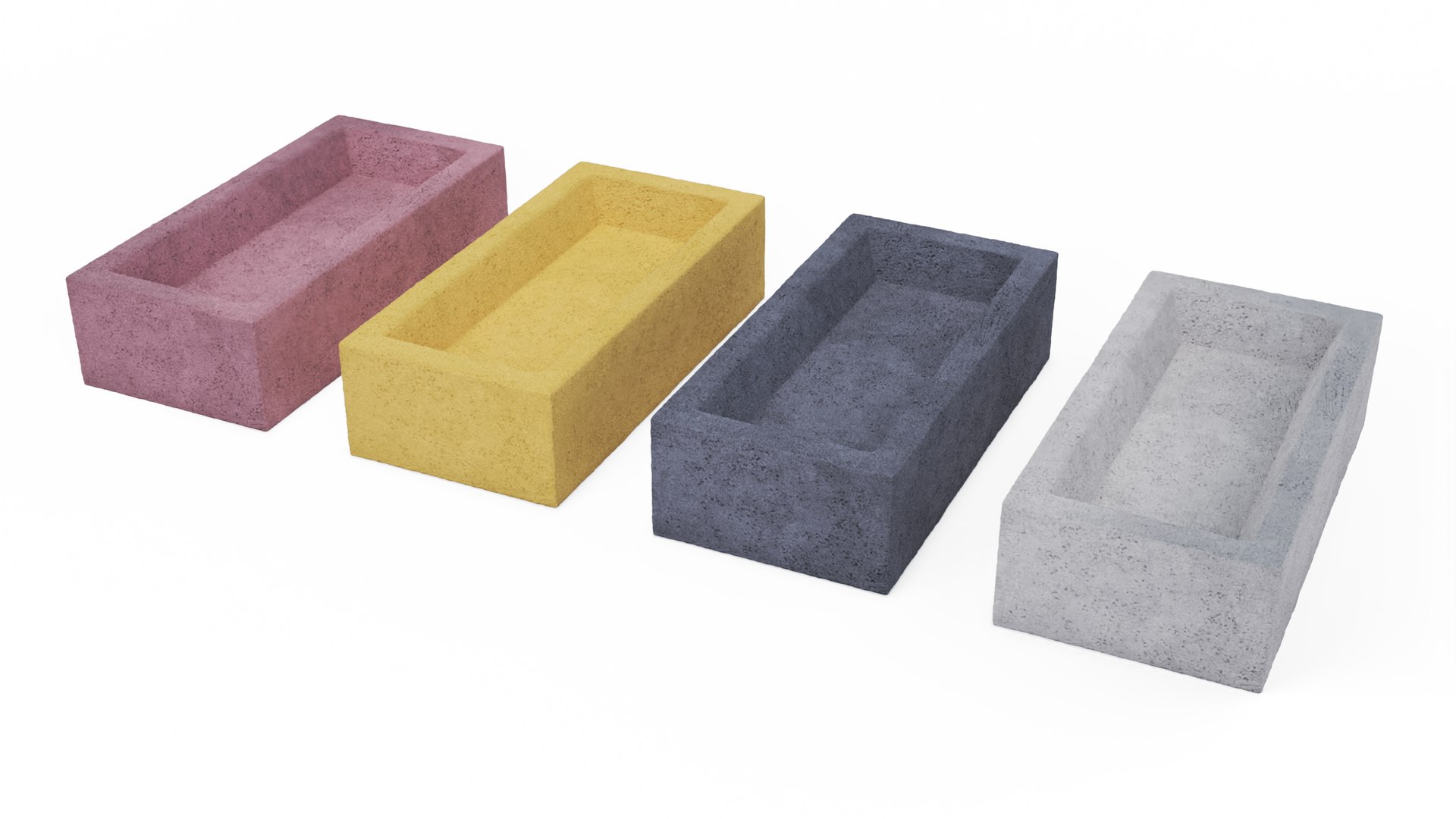 Frogged Sand Lime Bricks Set 3D model - TurboSquid 2148539