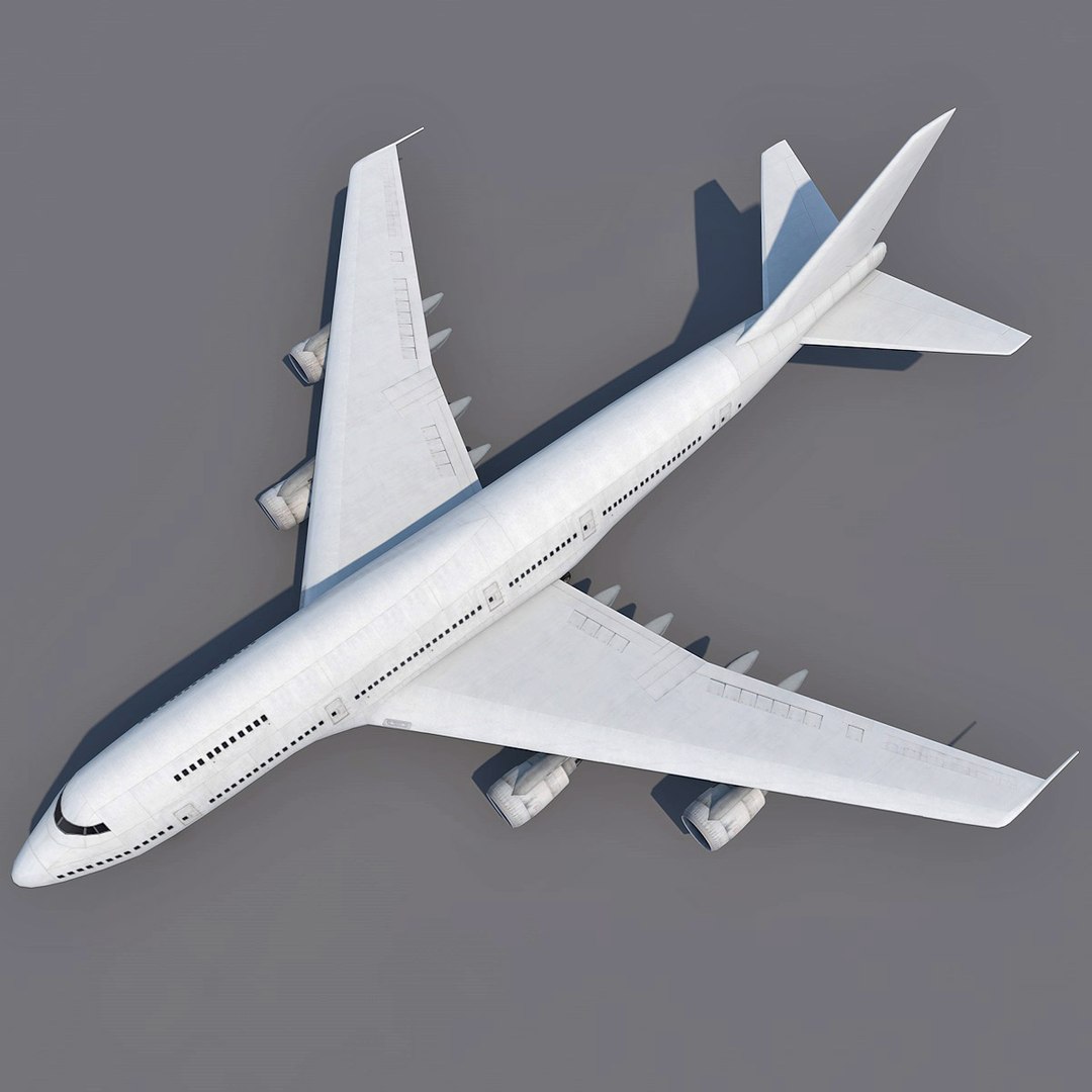 3d Max Boeing 747-200 Generic White
