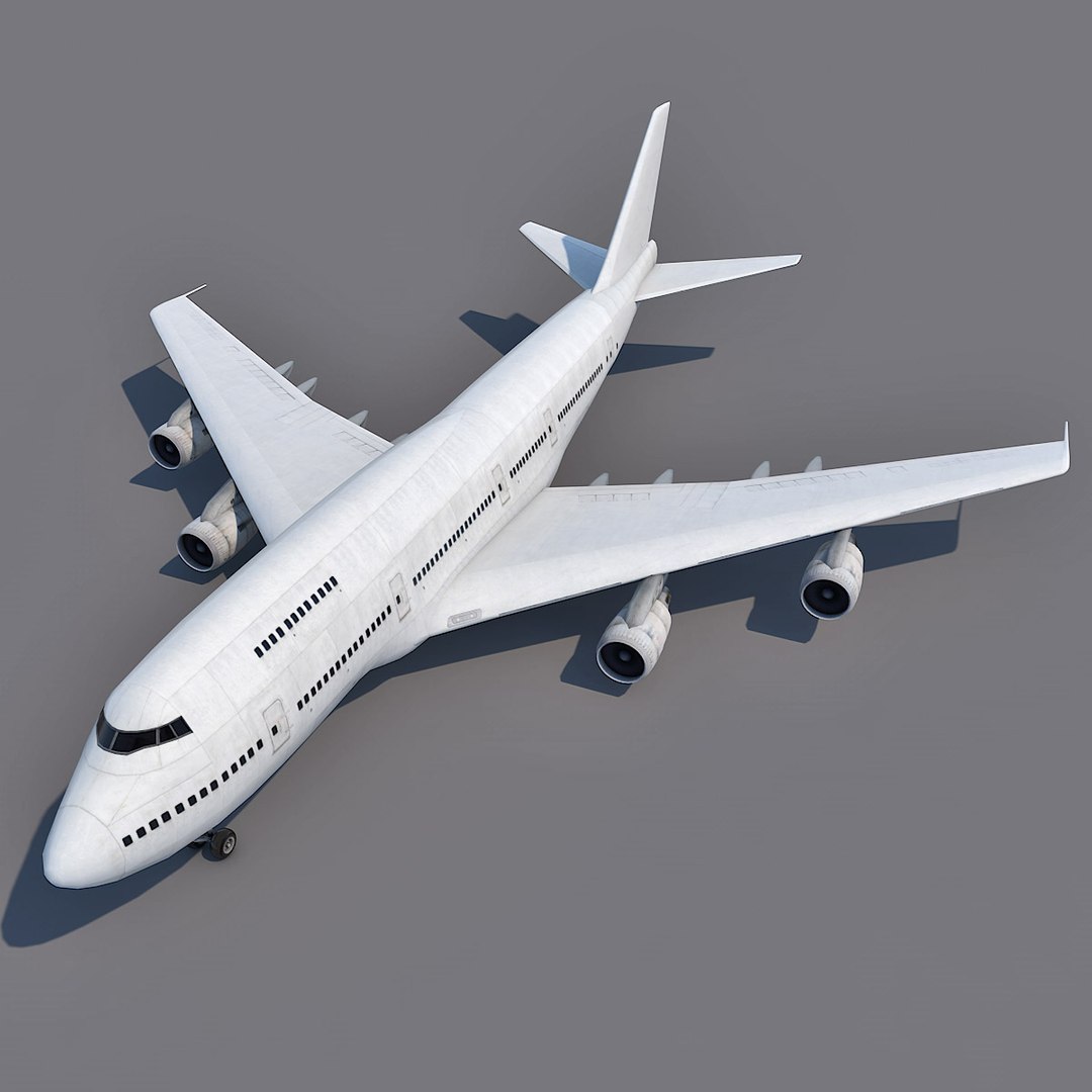 3d Max Boeing 747-200 Generic White
