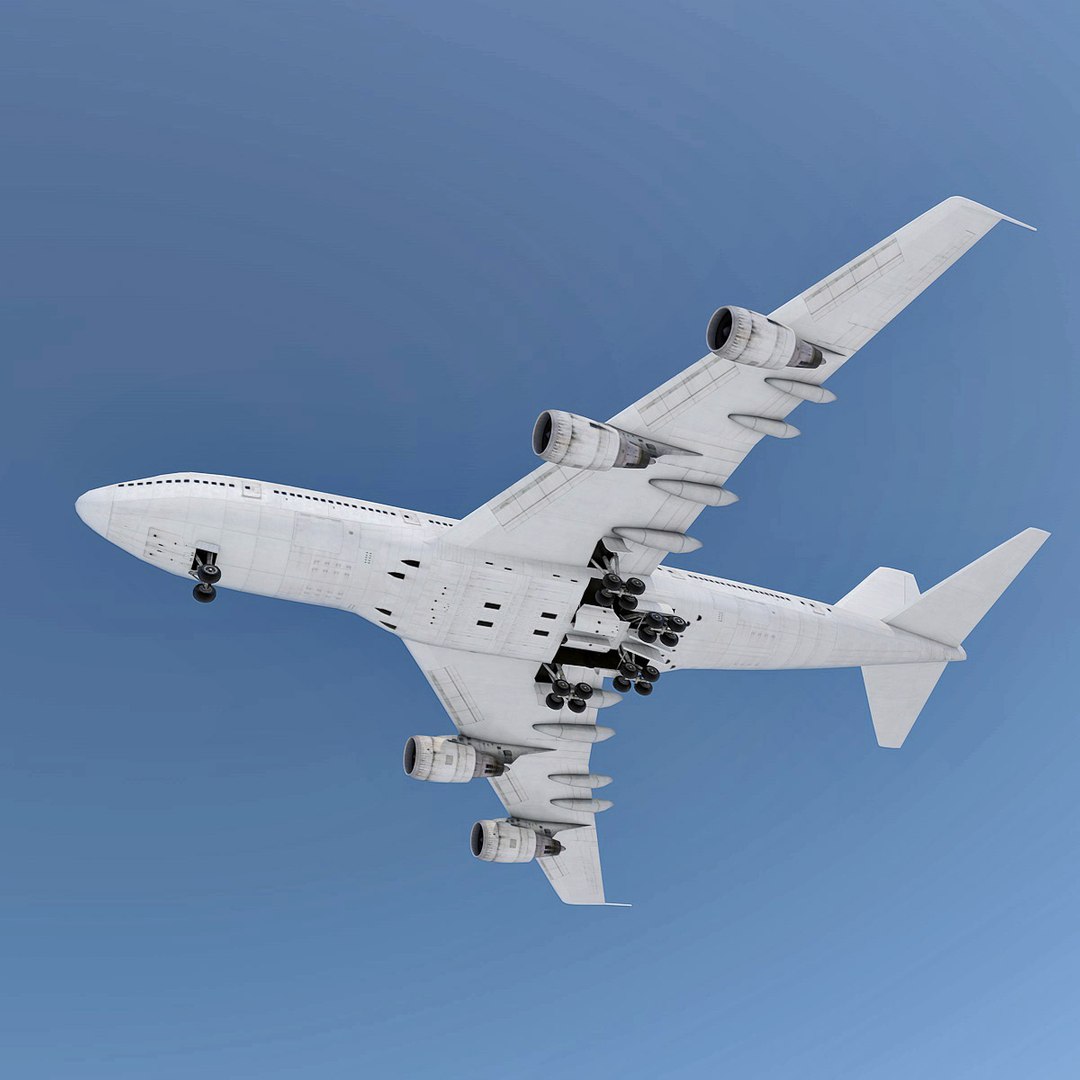 3d Max Boeing 747-200 Generic White