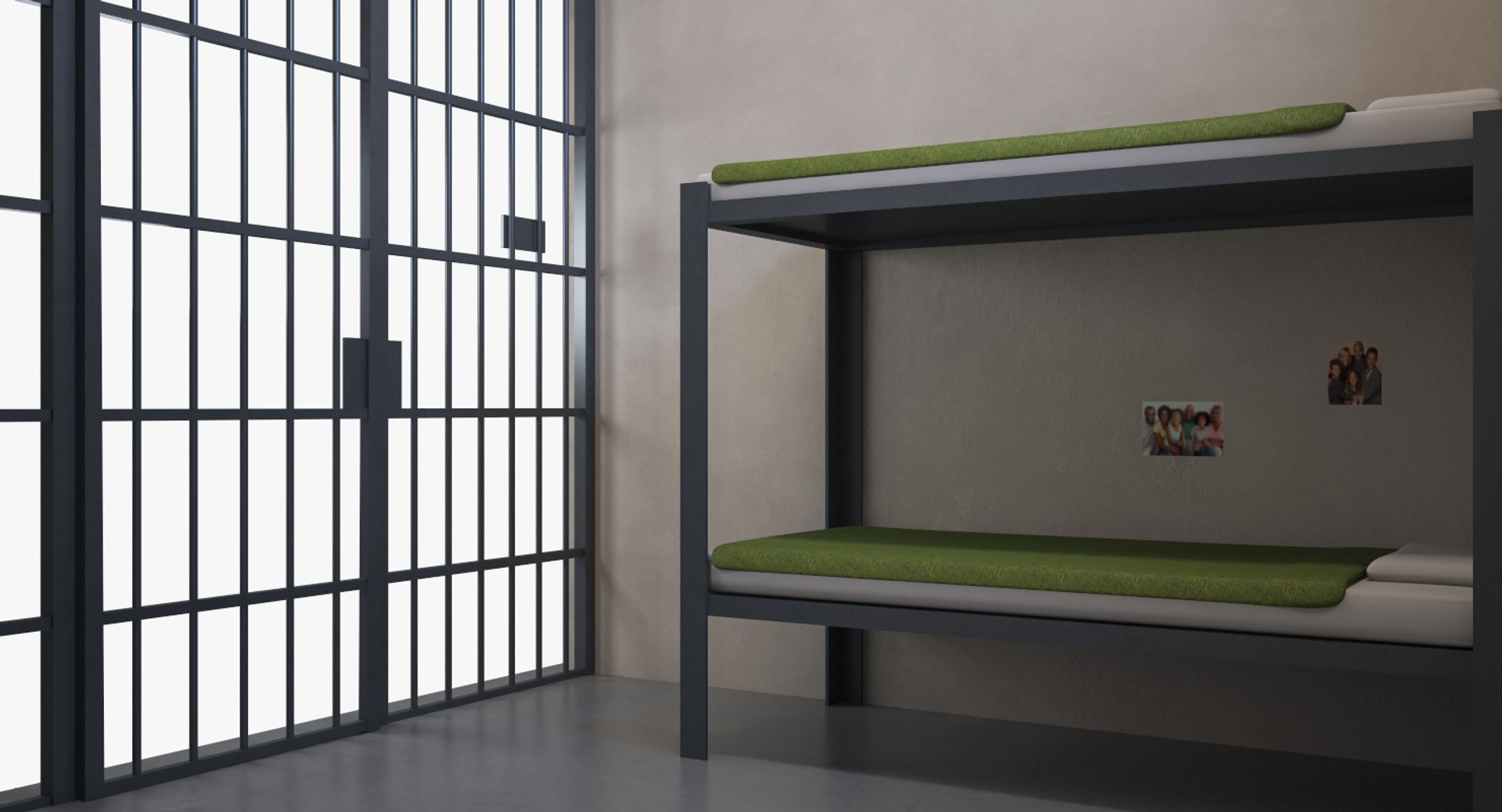 3D Interior Scene Prison Cell - TurboSquid 1296239