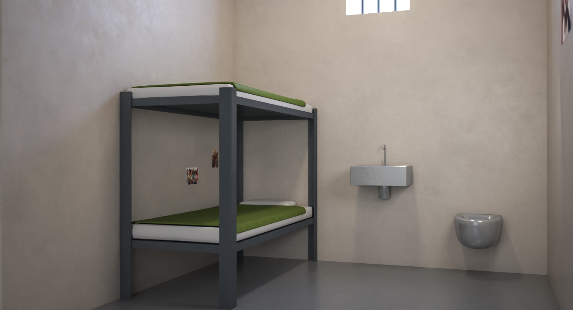 3D Interior Scene Prison Cell - TurboSquid 1296239