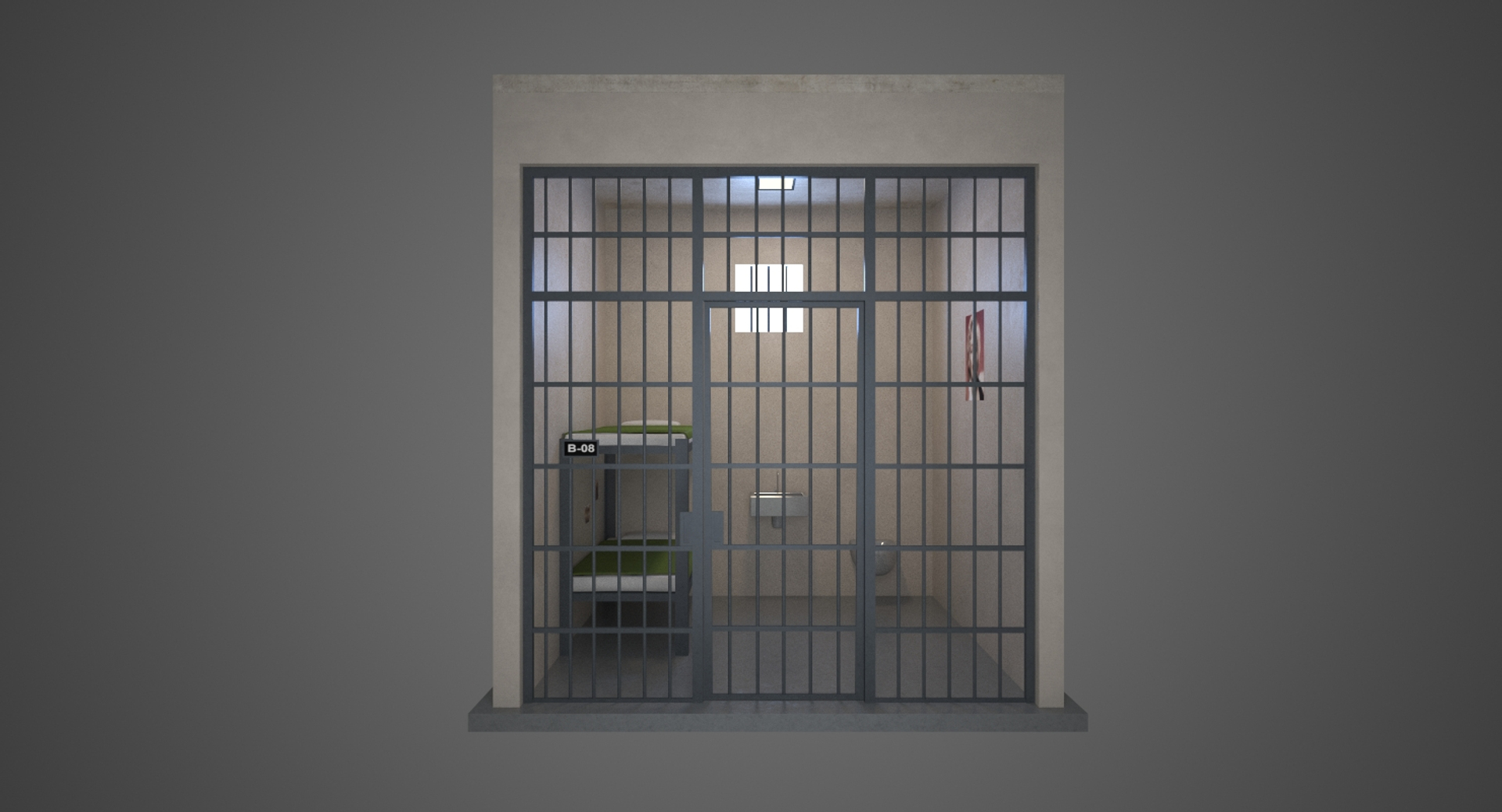 3D Interior Scene Prison Cell - TurboSquid 1296239