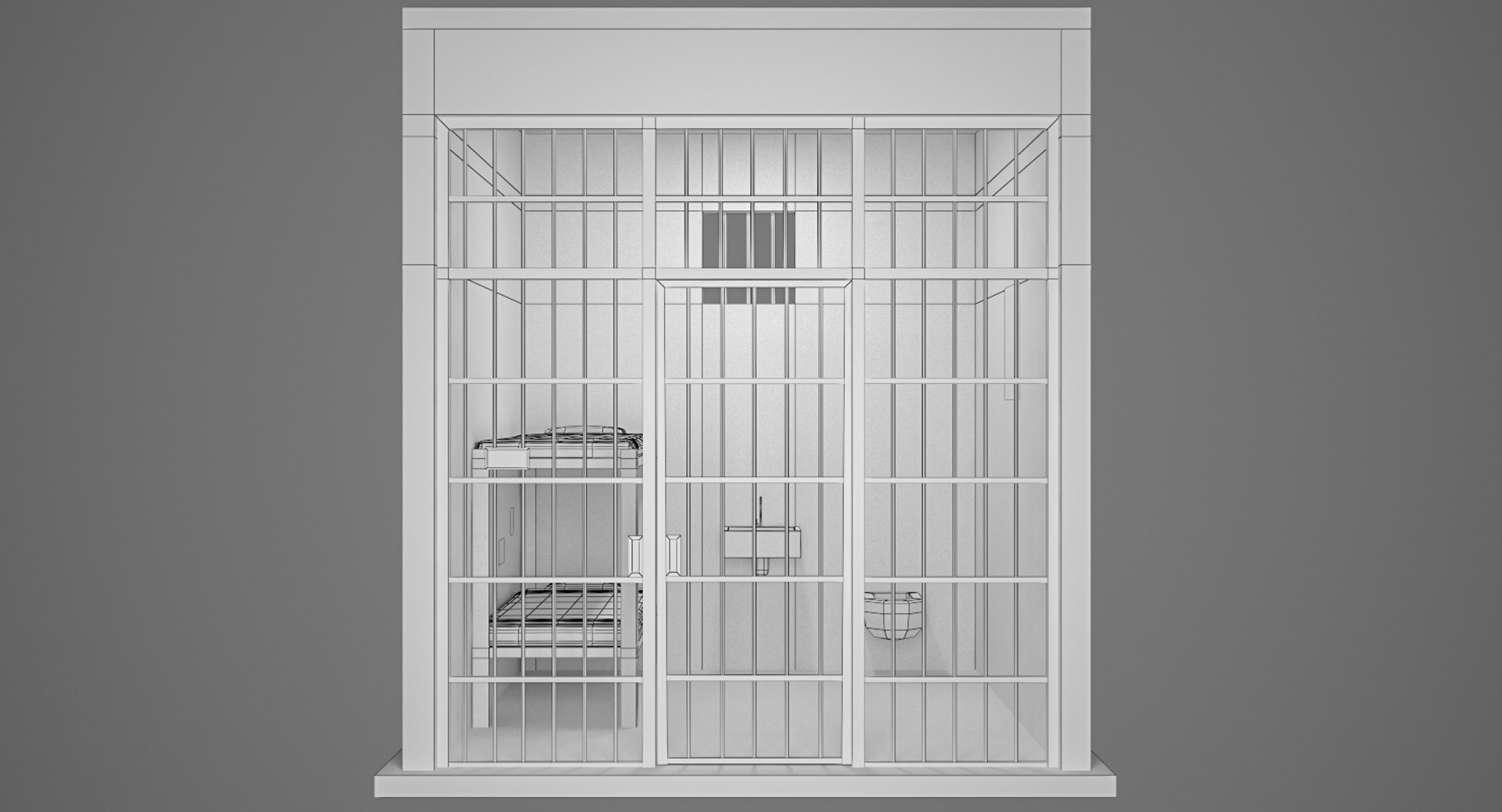3D Interior Scene Prison Cell - TurboSquid 1296239