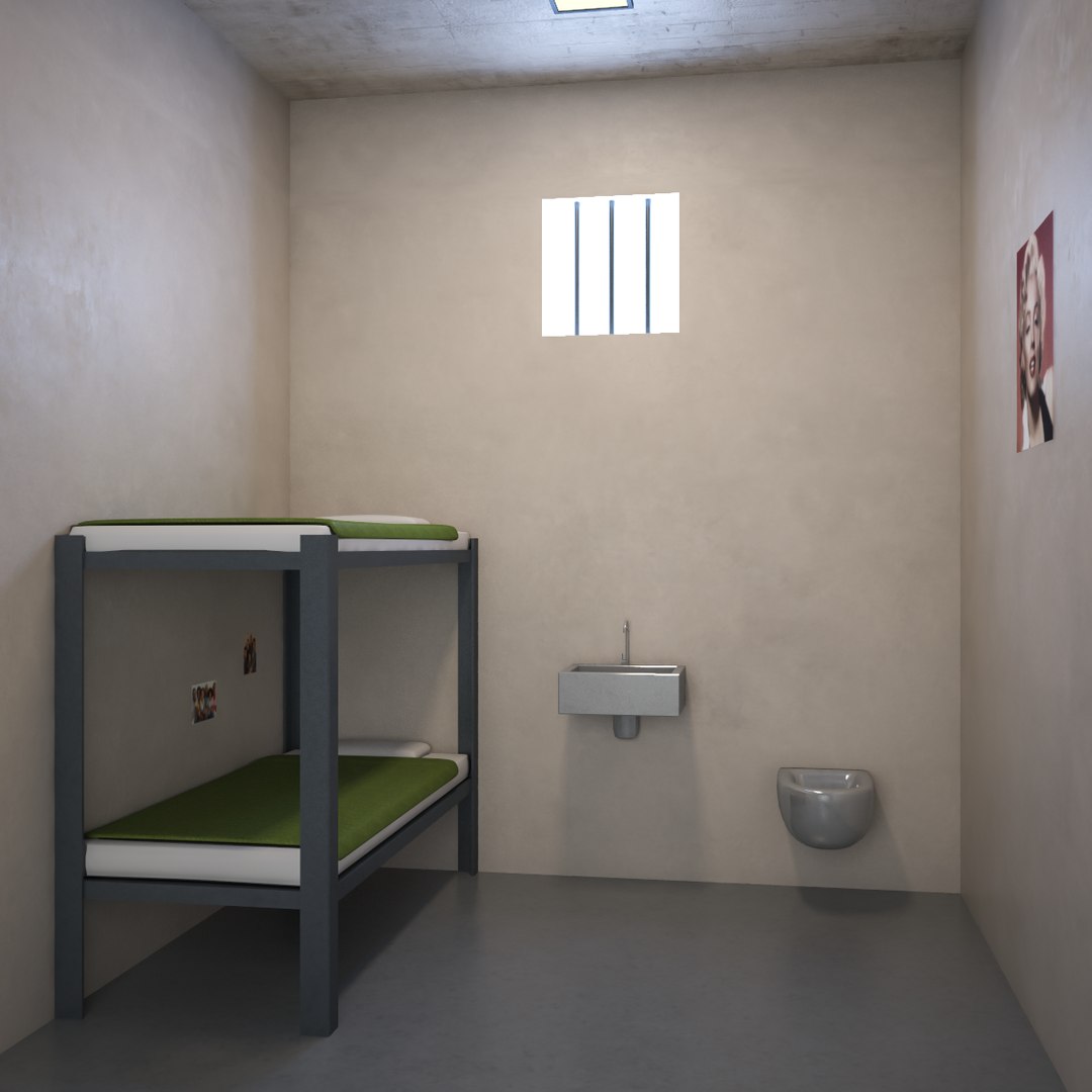 3D Interior Scene Prison Cell - TurboSquid 1296239