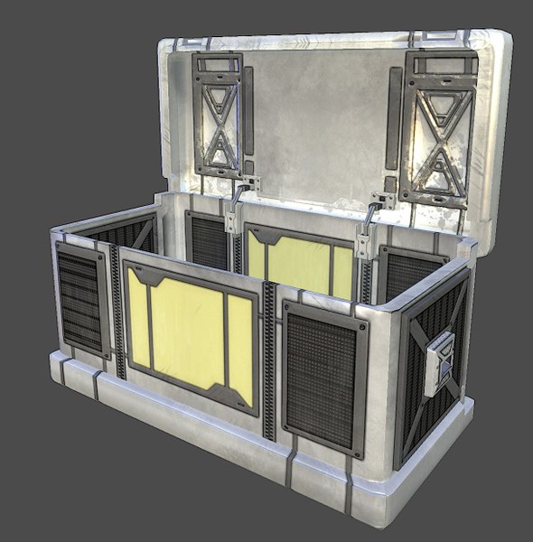 metal crate 3d model