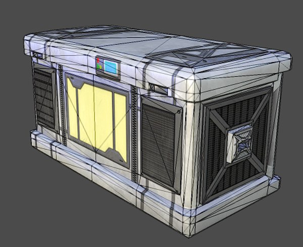 metal crate 3d model