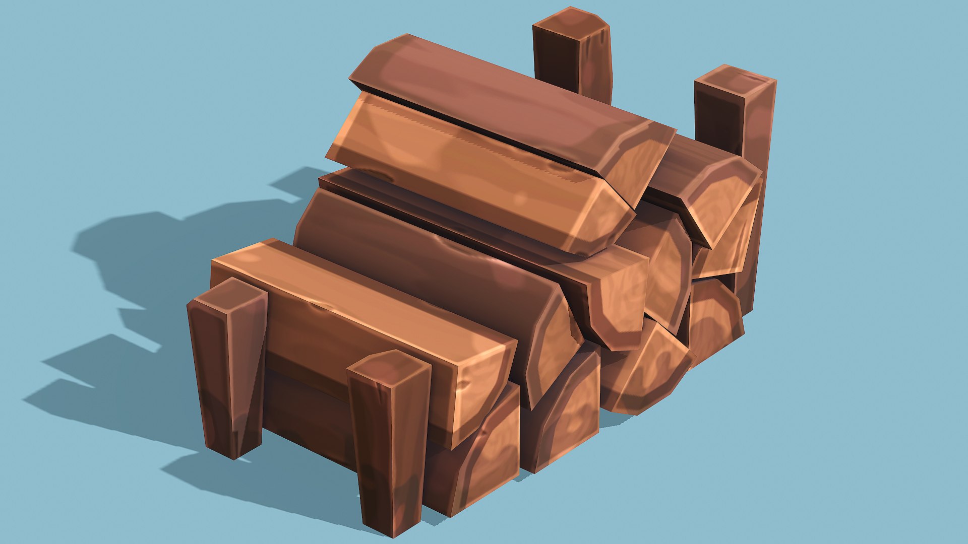Stylized Wood Pile - PBR Game Ready 3D Model - TurboSquid 2050039