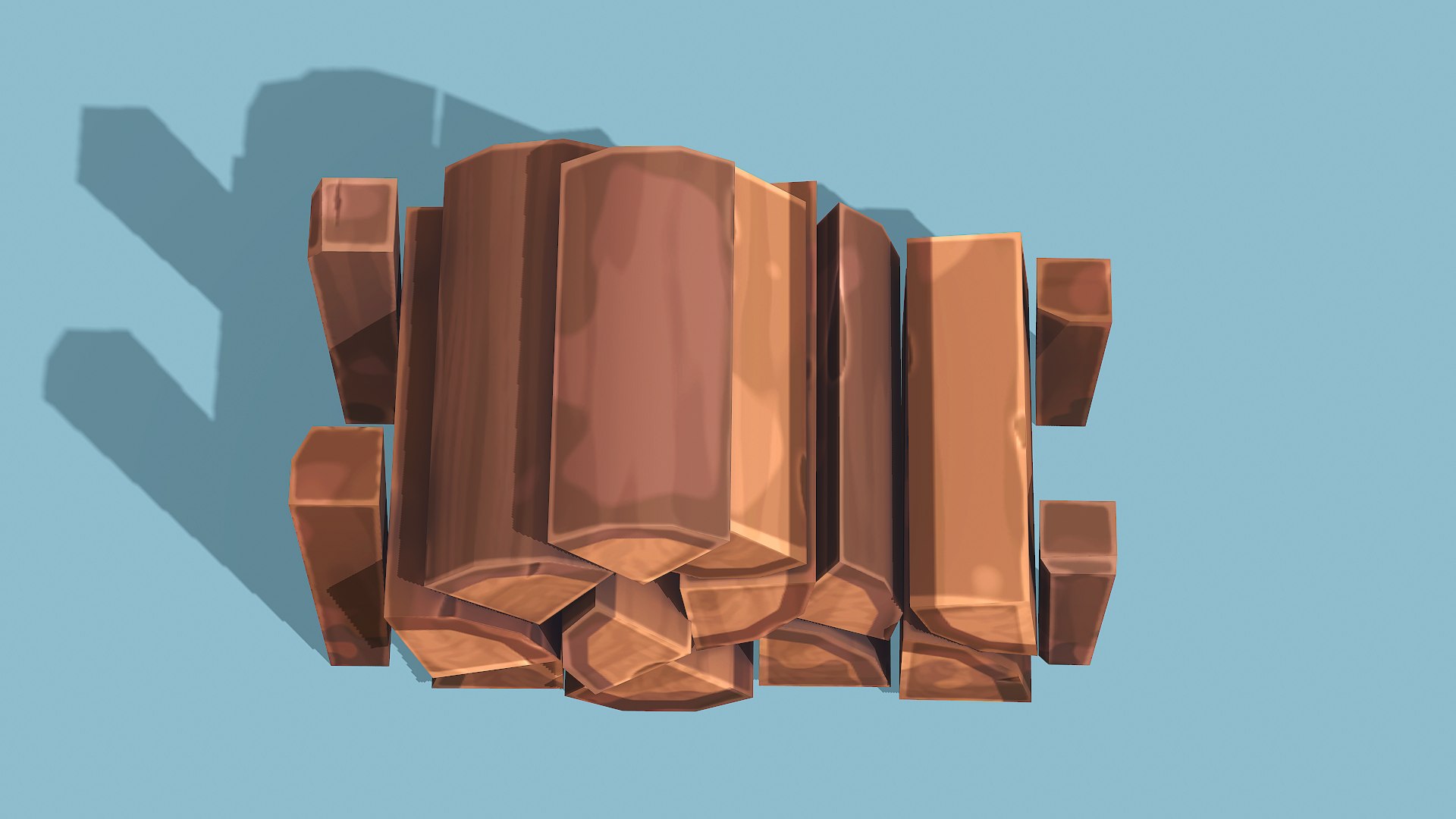Stylized Wood Pile - PBR Game Ready 3D Model - TurboSquid 2050039