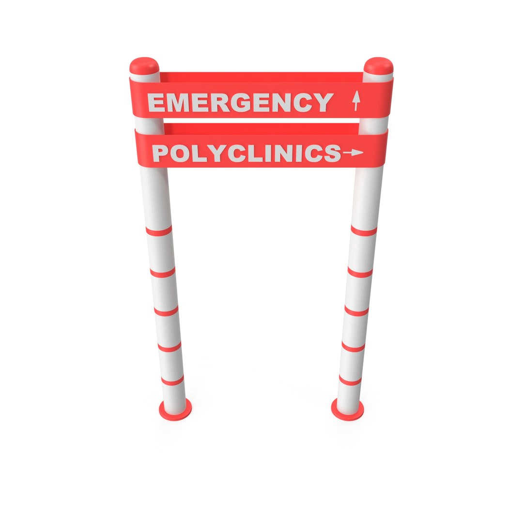 Directional Sign For Emergency And Clinic Areas 3D - TurboSquid 2308931