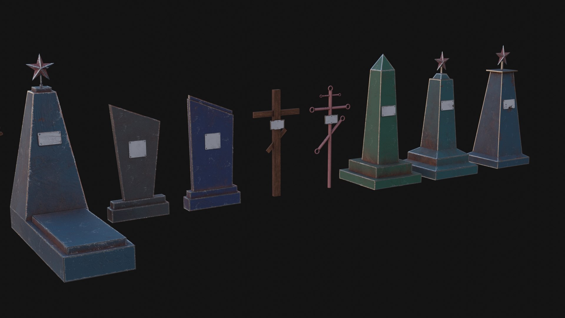 Graveyard Pack 3D Model - TurboSquid 2230702