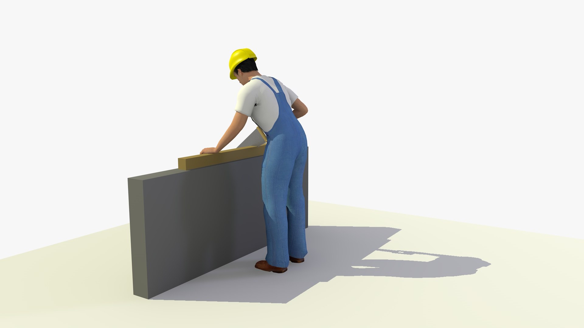 3D ANIMATED CONSTRUCTION WORKER USING SAW STANDING - TurboSquid 1975548
