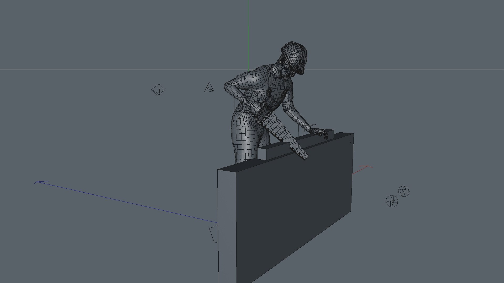 3D ANIMATED CONSTRUCTION WORKER USING SAW STANDING - TurboSquid 1975548