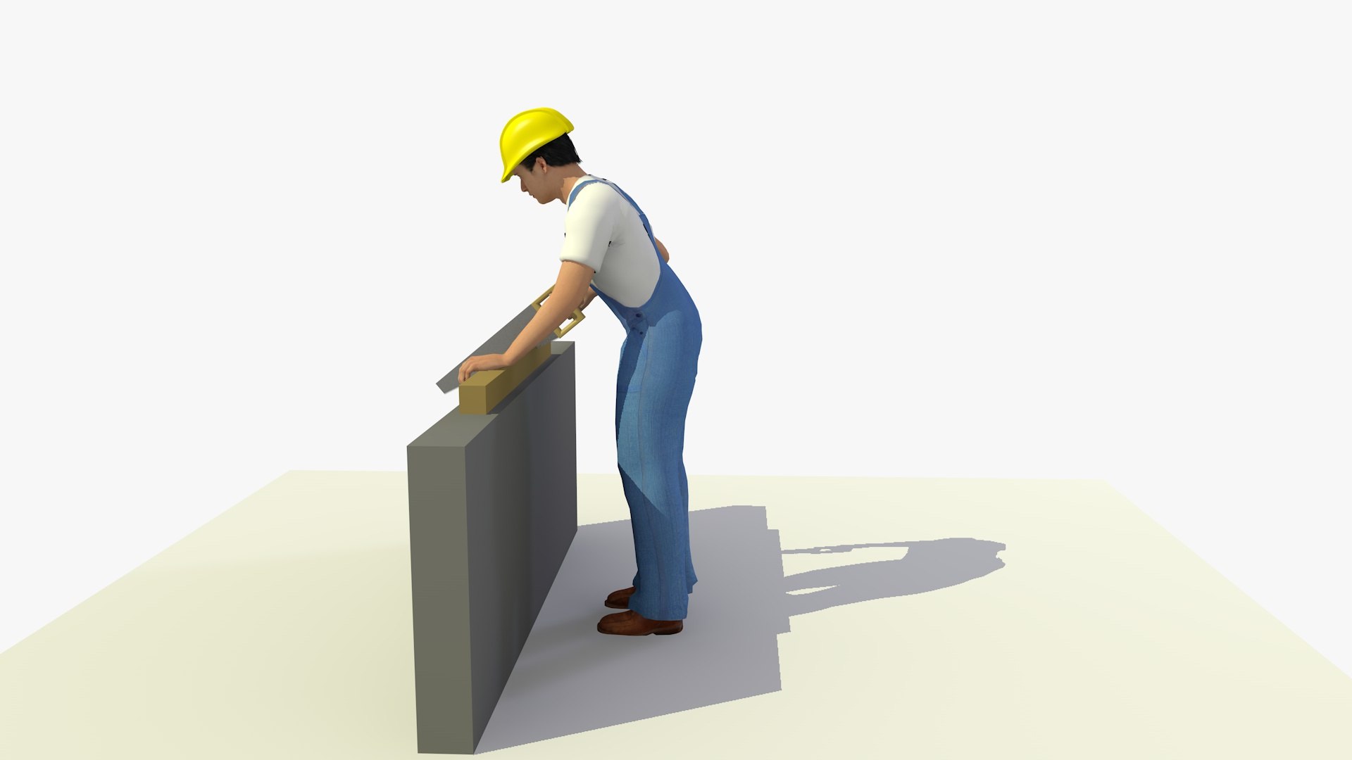 3D ANIMATED CONSTRUCTION WORKER USING SAW STANDING - TurboSquid 1975548
