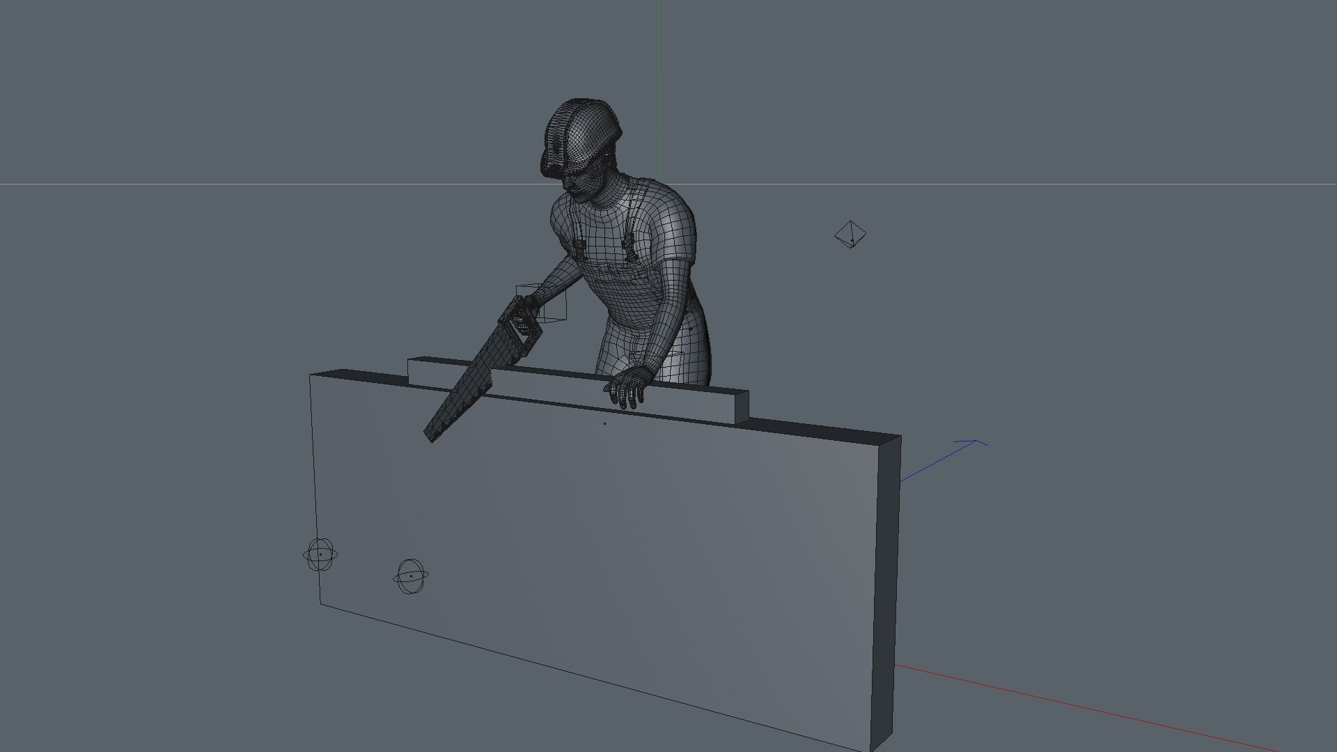 3D ANIMATED CONSTRUCTION WORKER USING SAW STANDING - TurboSquid 1975548