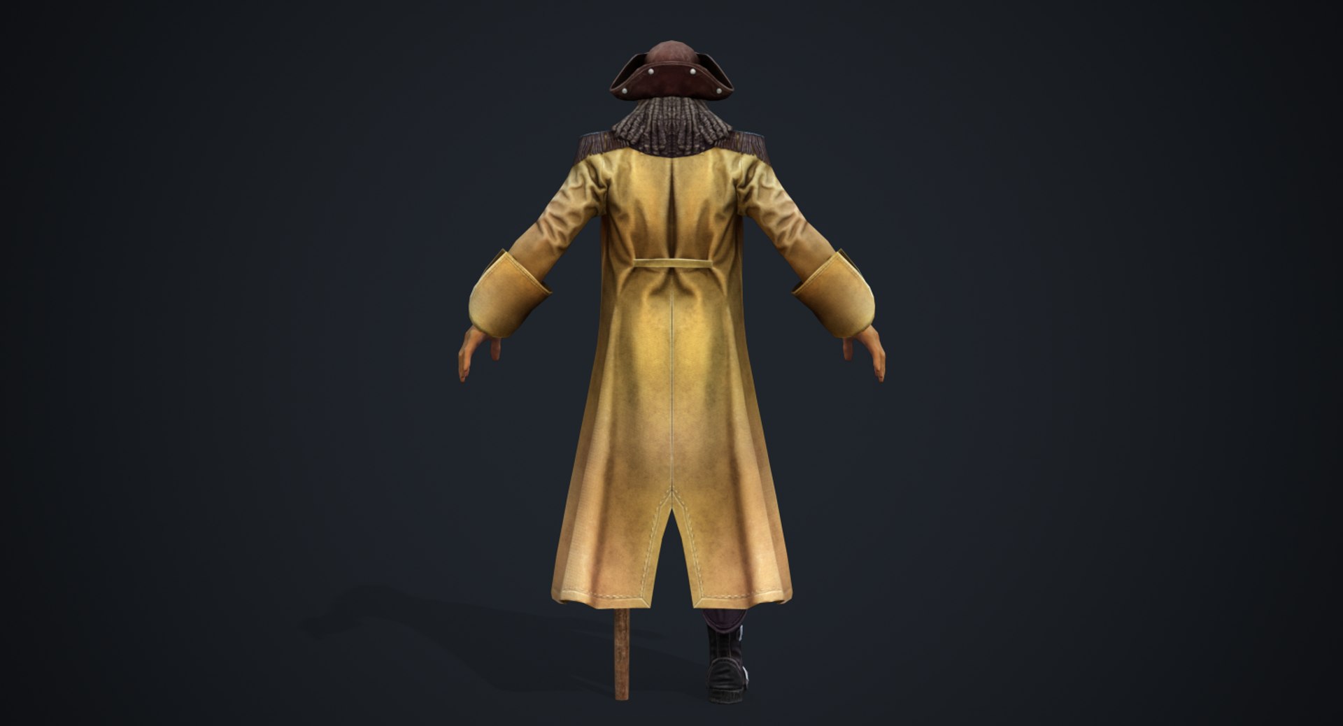 Real-time Rigged Yellow Captain Model - TurboSquid 1244581