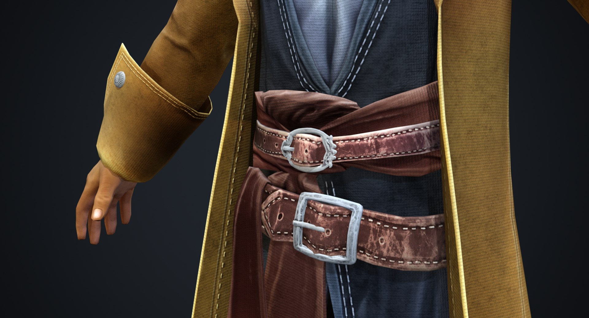 Real-time Rigged Yellow Captain Model - TurboSquid 1244581