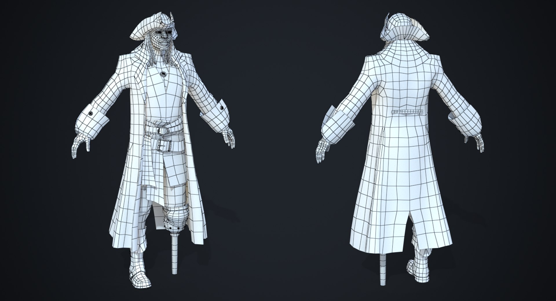 Real-time Rigged Yellow Captain Model - TurboSquid 1244581