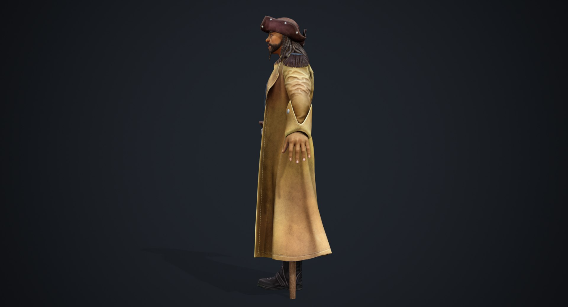 Real-time Rigged Yellow Captain Model - TurboSquid 1244581