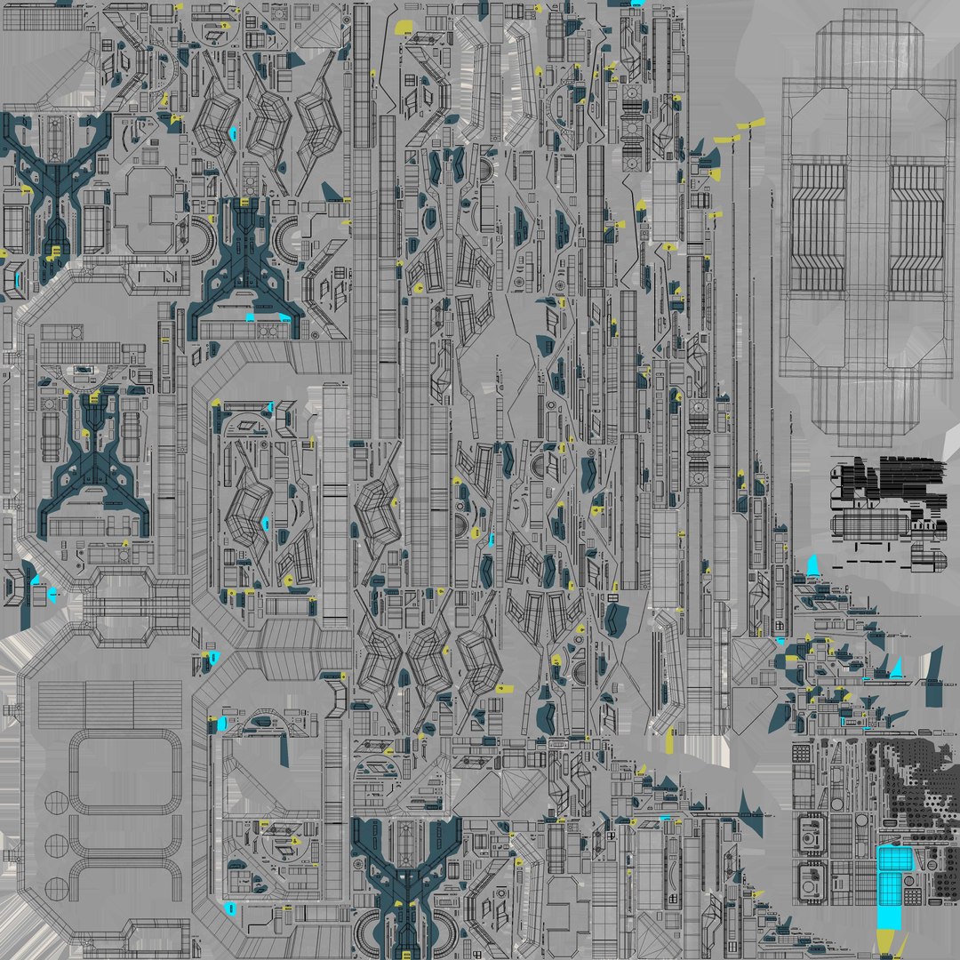 3D Model Detailed Science Fiction Door - TurboSquid 2243442