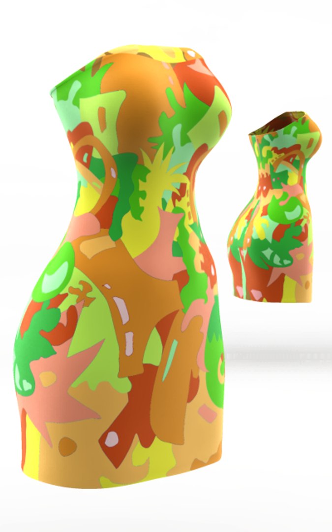 3d Model Dress Cloth Simulations
