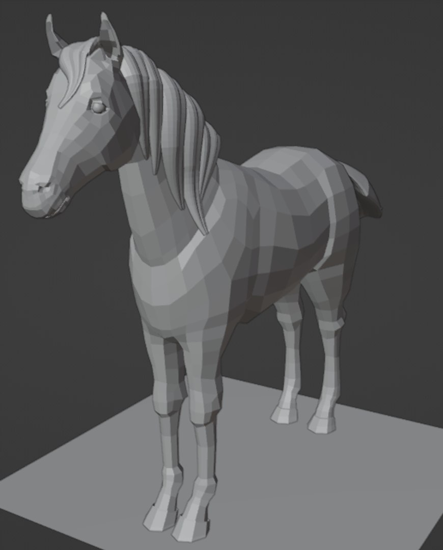 Free Low Poly Horse 3D Model - TurboSquid 1872061
