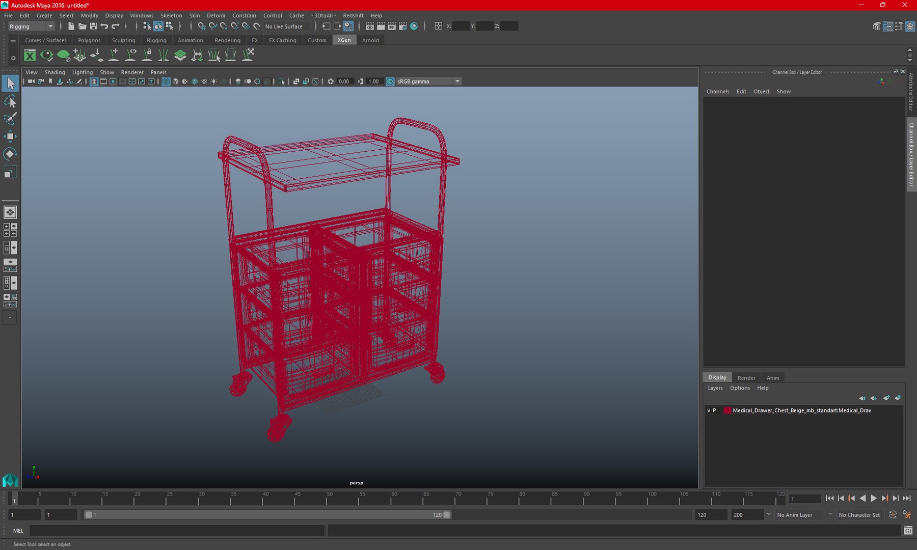 3D Medical Drawer Chest Beige model - TurboSquid 2065212
