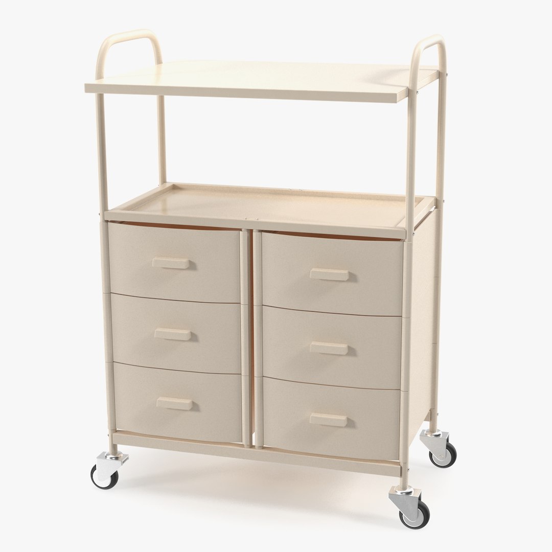 3D Medical Drawer Chest Beige model - TurboSquid 2065212