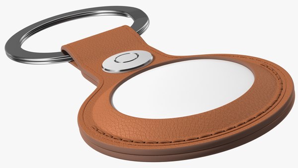 3D Apple AirTag Leather Key Ring Brown - TurboSquid 1765271