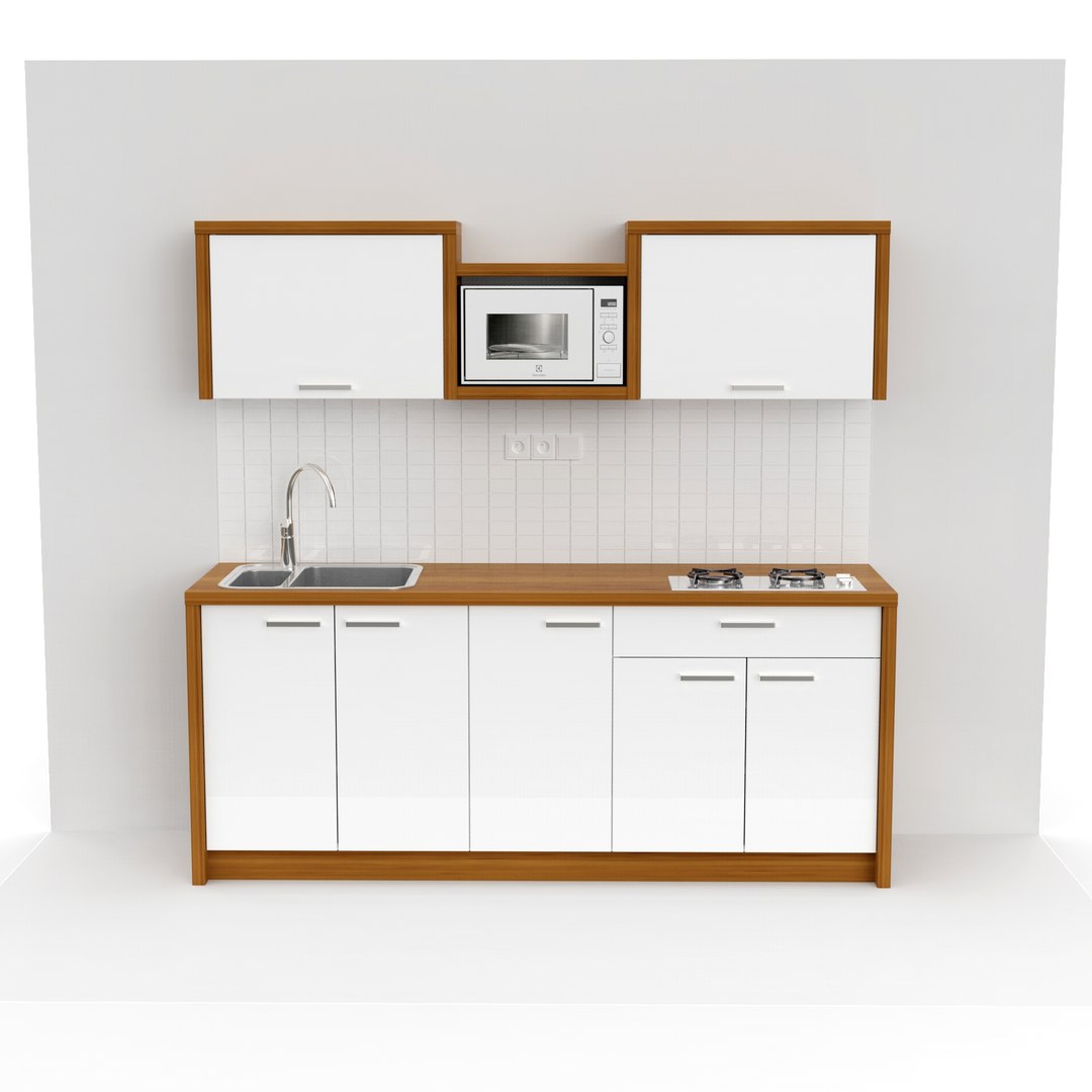 3D Small Kitchen Model - TurboSquid 1325502