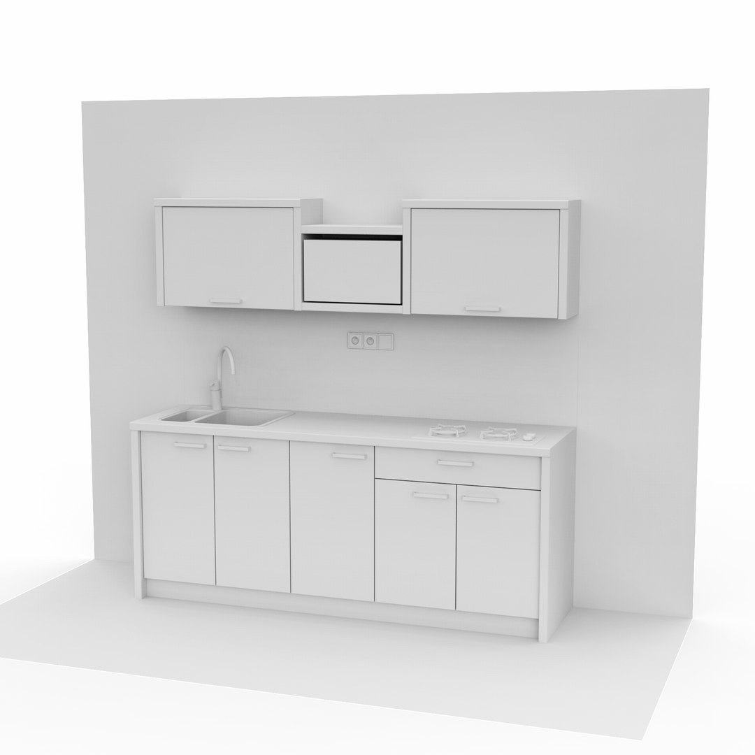 3D Small Kitchen Model - TurboSquid 1325502