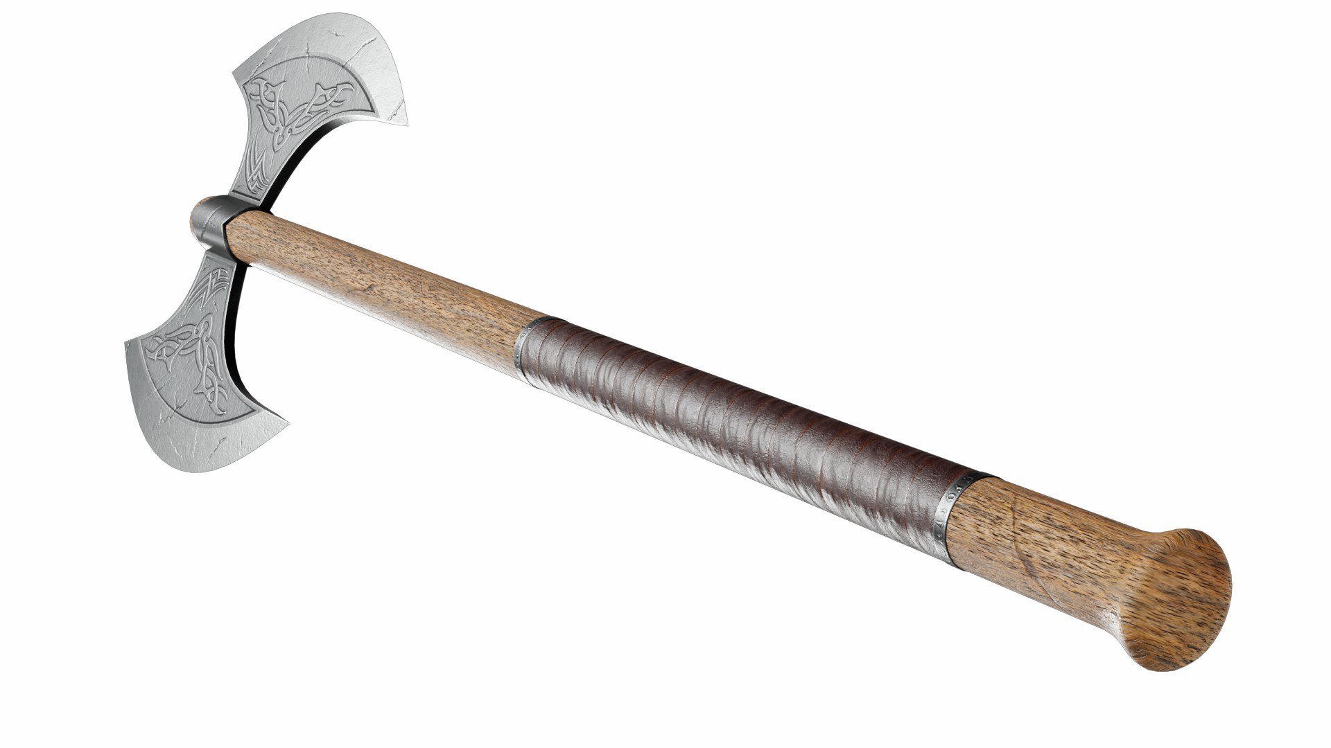 Double Edged Battleaxe Model - TurboSquid 2100267