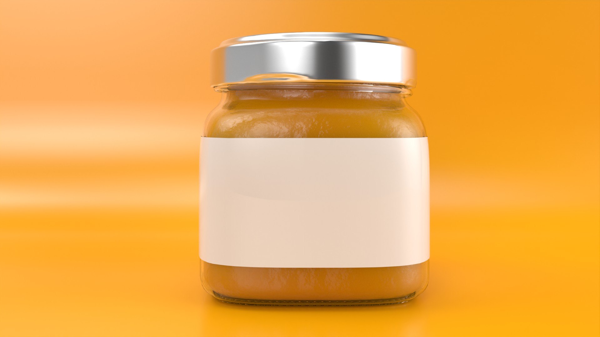 Orange Marmalade Jam In A Glass Jar 3D - TurboSquid 2266670