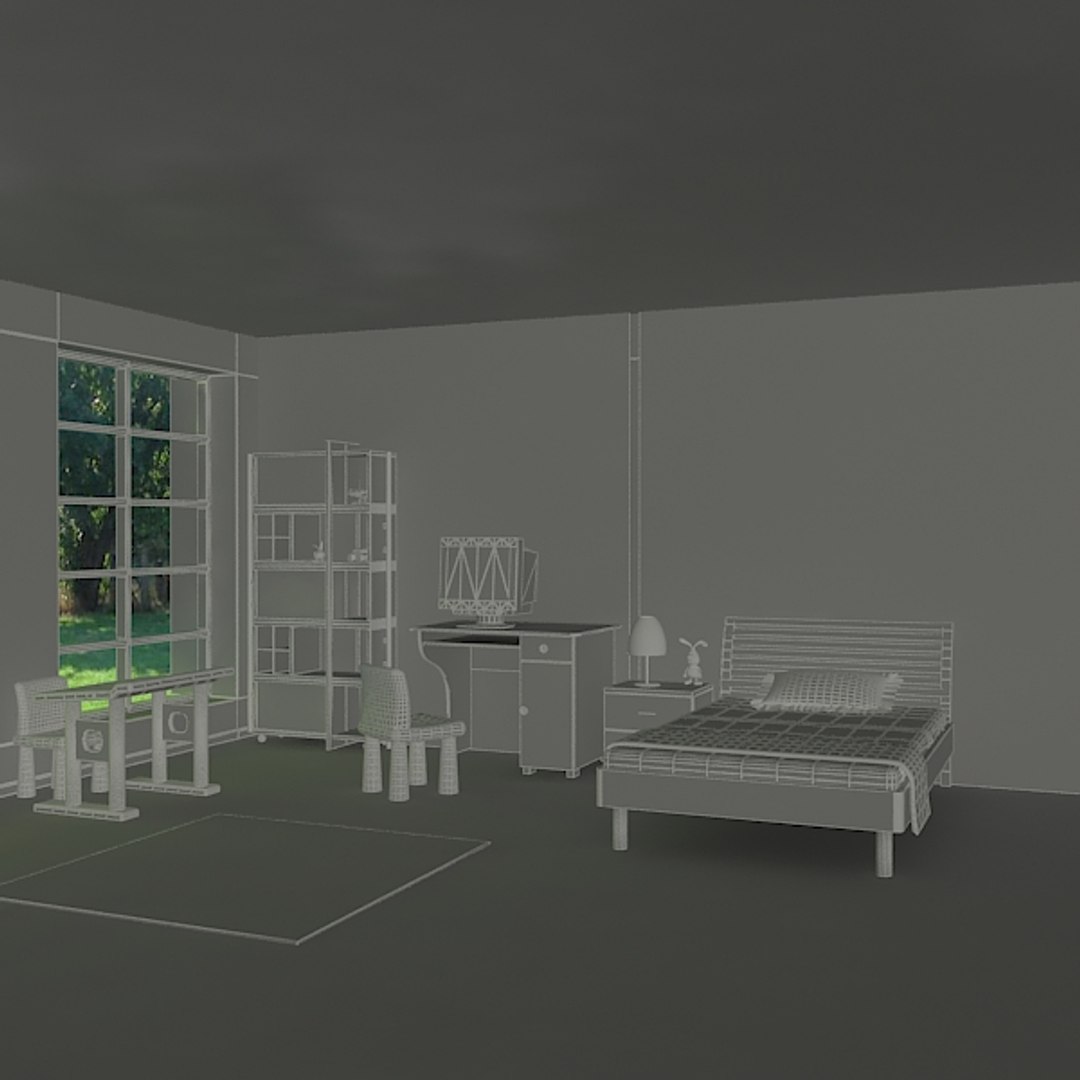 3d Model Room Interior Realistic