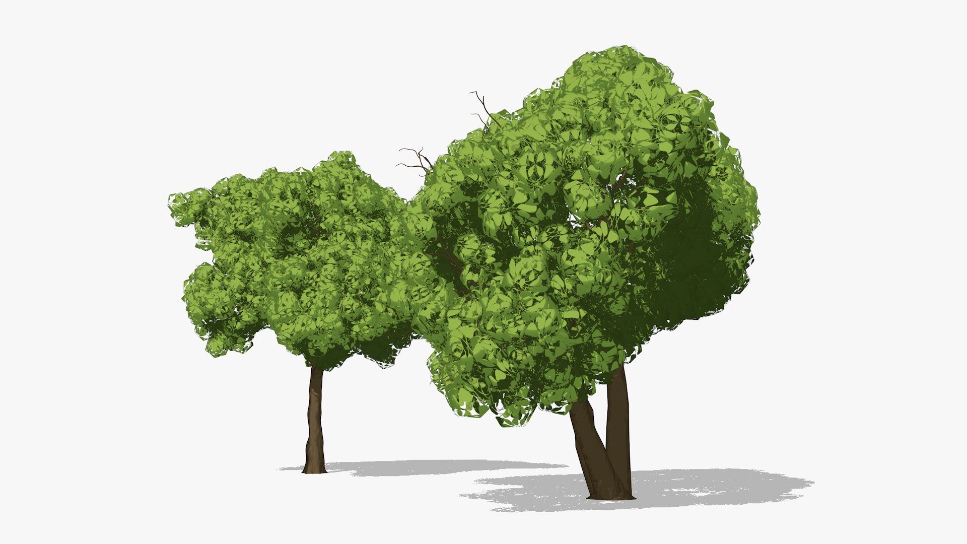 Set Of Two Trees 3D - TurboSquid 2279570