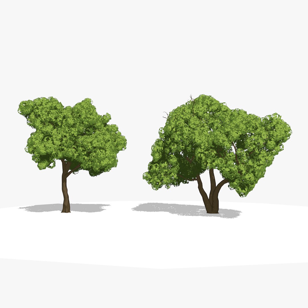 Set Of Two Trees 3D - TurboSquid 2279570
