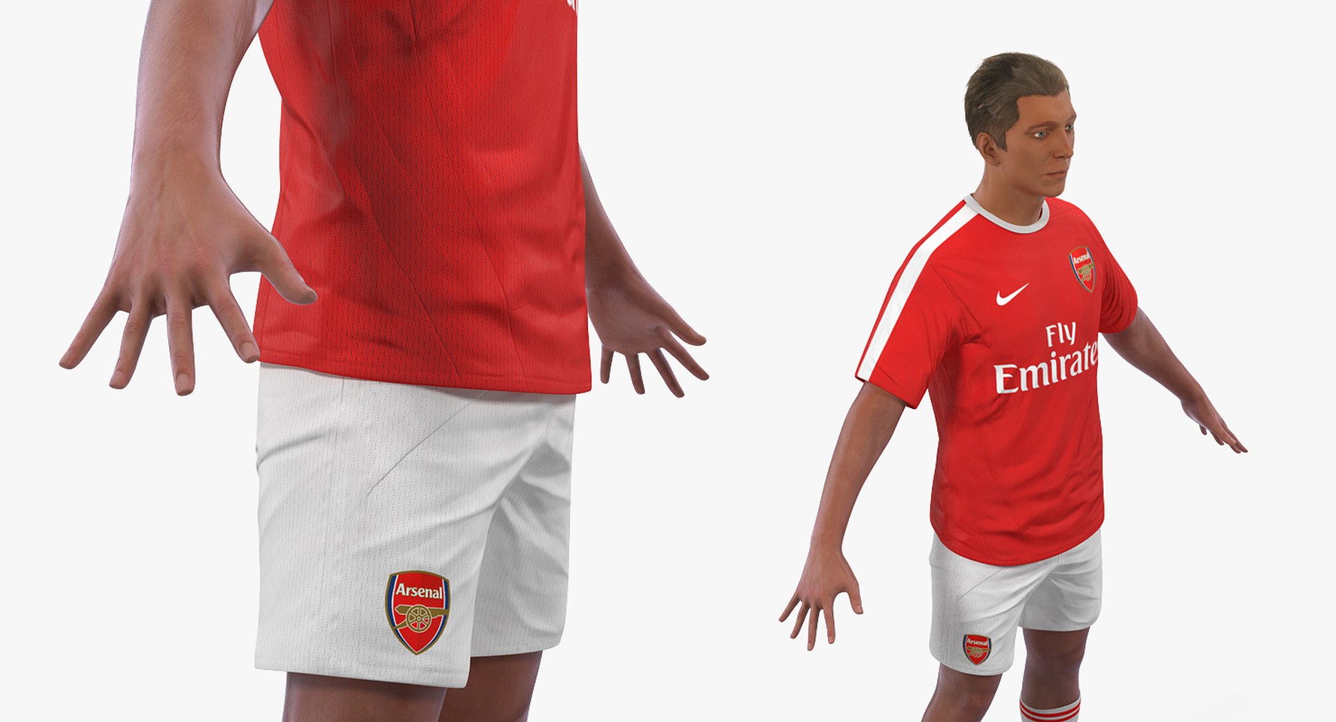 Soccer football player arsenal 3D model - TurboSquid 1313943
