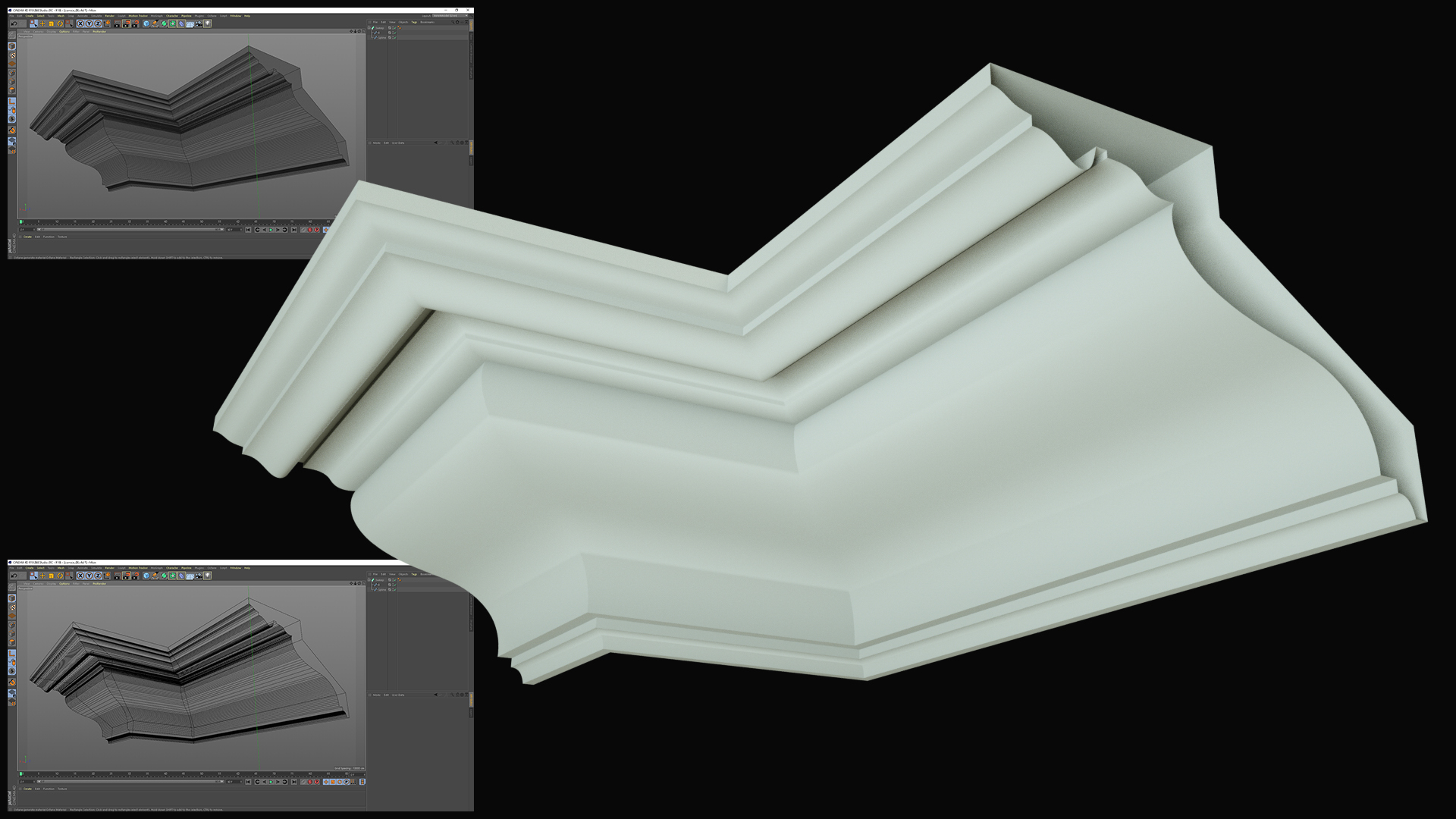 3D molding cornice model - TurboSquid 1401926