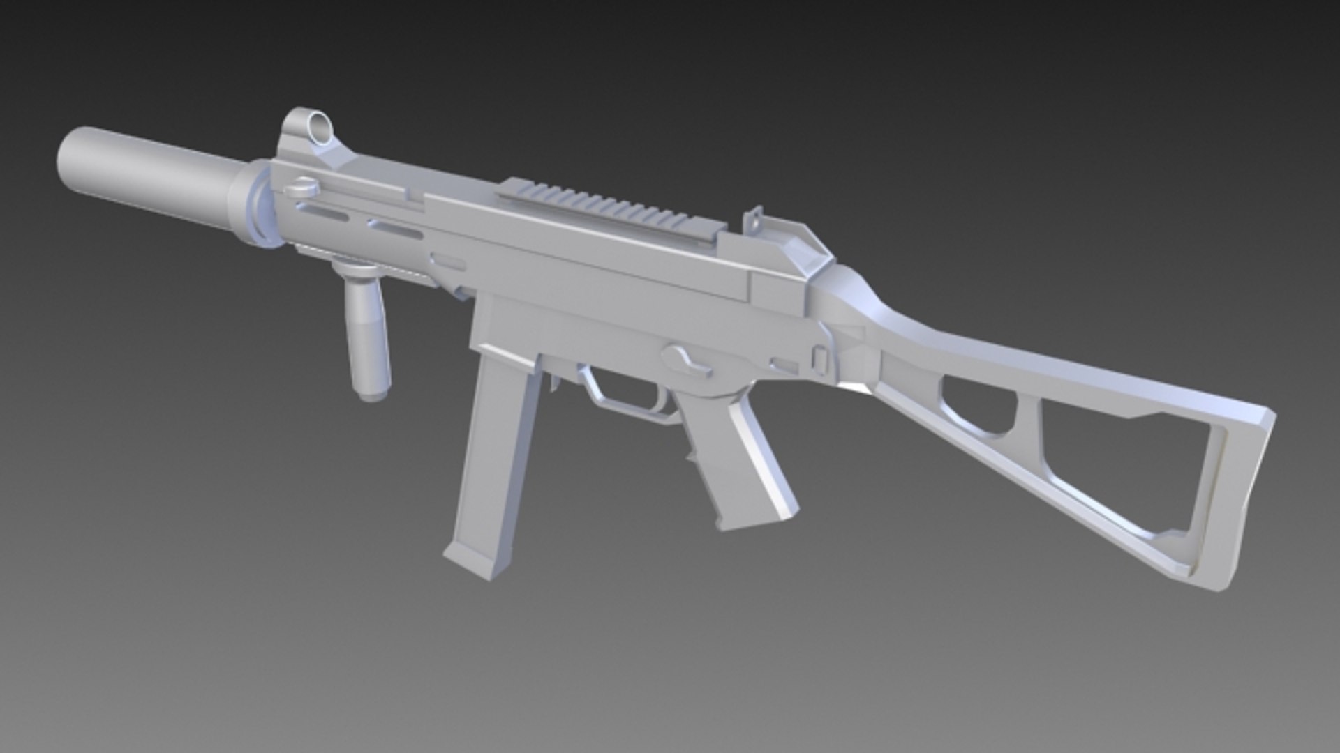 Ump submachine gun 3D model - TurboSquid 1473965