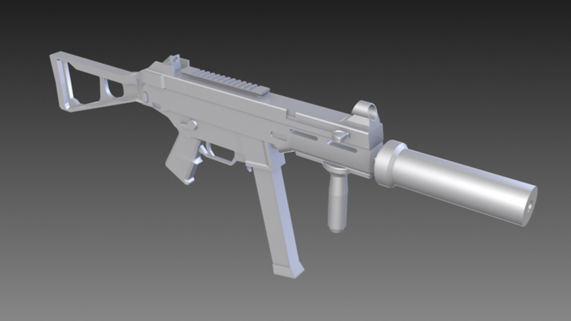Ump submachine gun 3D model - TurboSquid 1473965