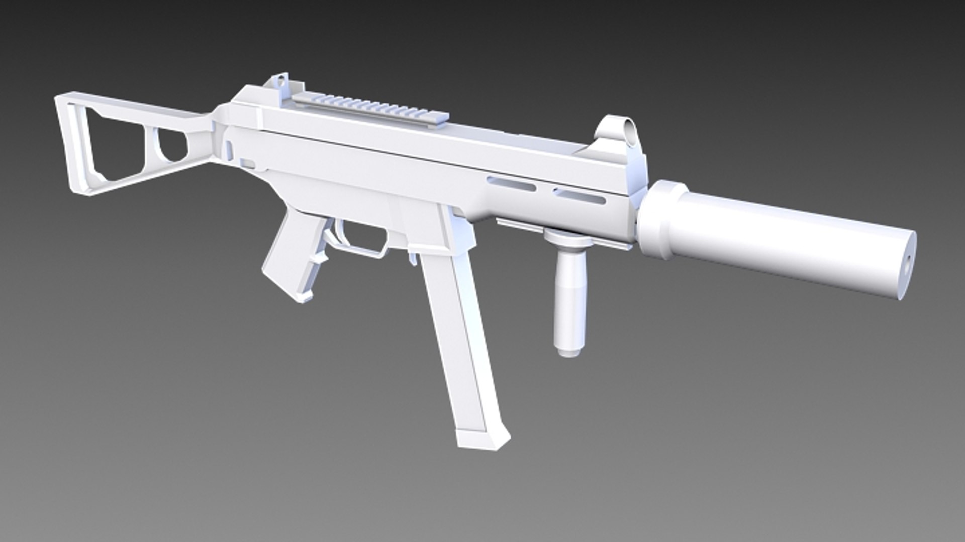 Ump submachine gun 3D model - TurboSquid 1473965