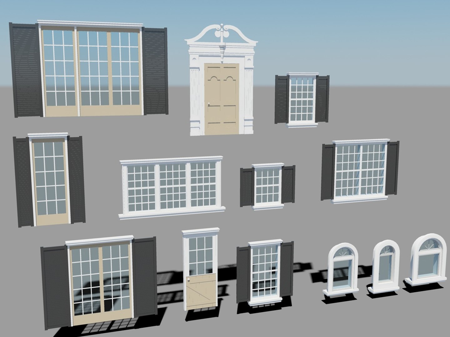 3d Model Pack Window Doors