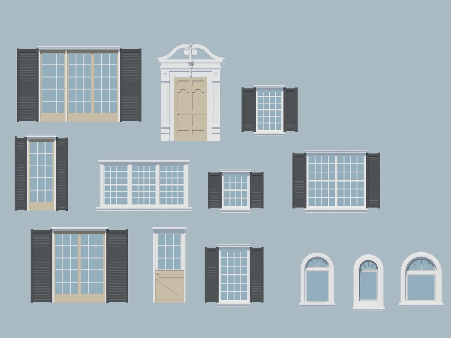 3d Model Pack Window Doors