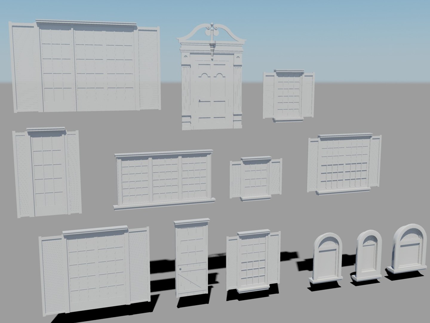 3d Model Pack Window Doors