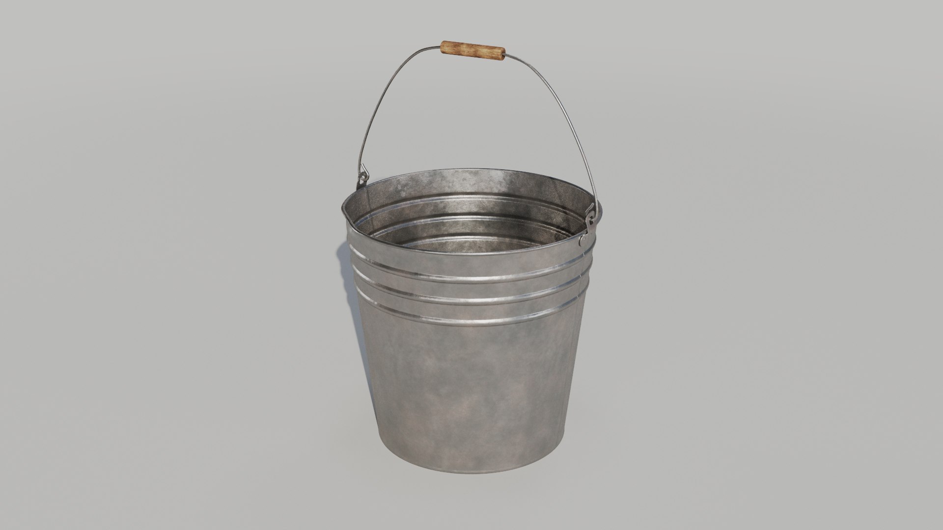 Old Galvanized Metal Bucket 3D Model - TurboSquid 2387519