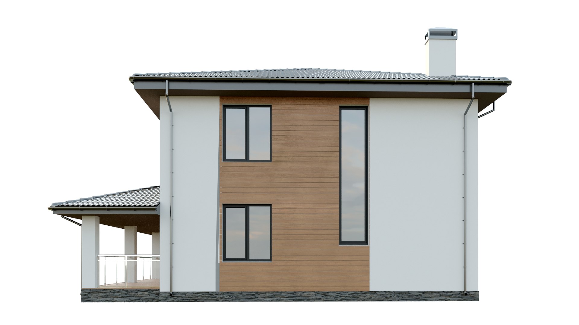 3D Modern Residential Building Light Model - TurboSquid 1851668