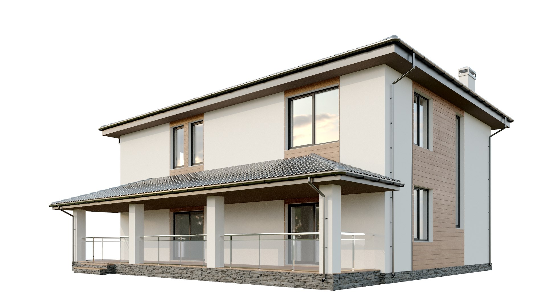 3D Modern Residential Building Light Model - TurboSquid 1851668