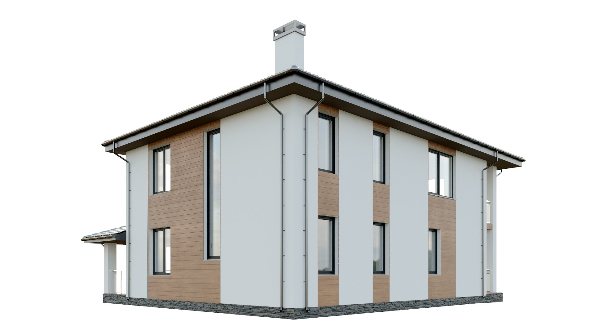 3D Modern Residential Building Light Model - TurboSquid 1851668