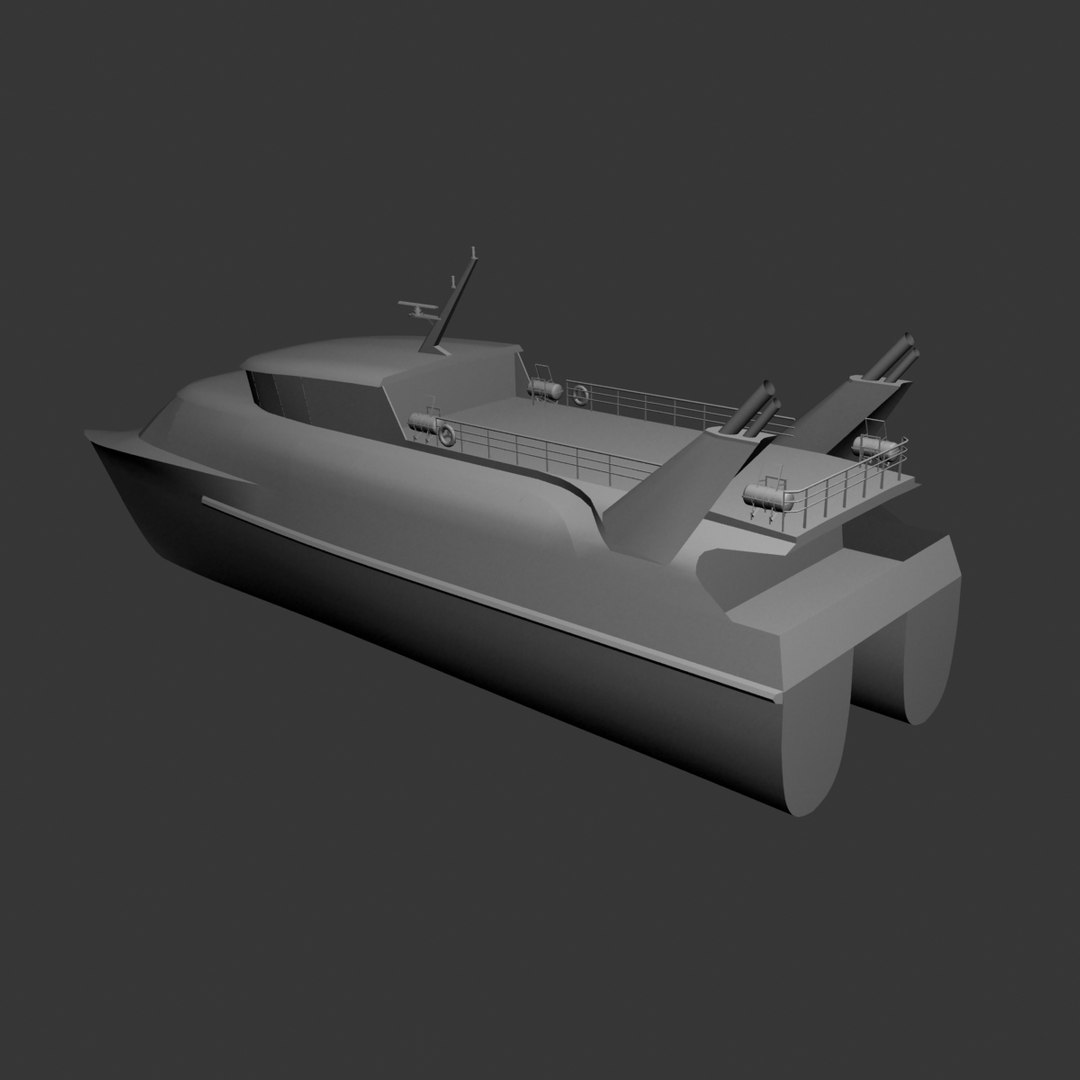 3d Passenger Catamaran